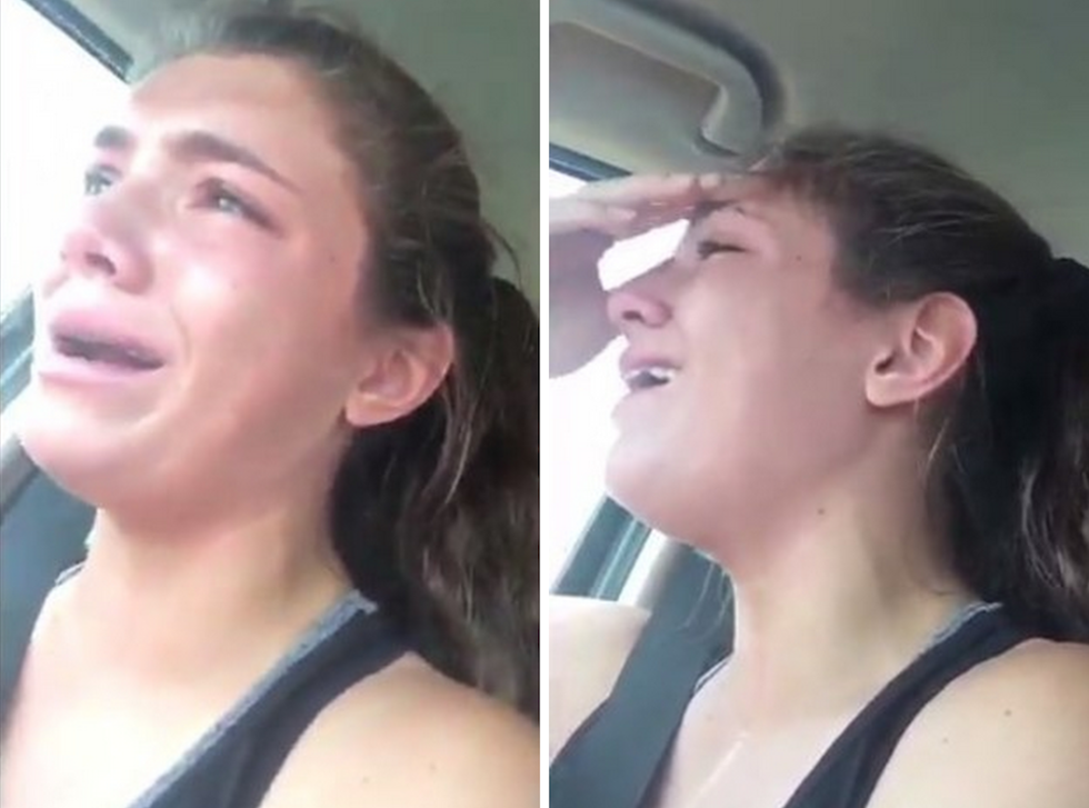 Race Car Girl Crying